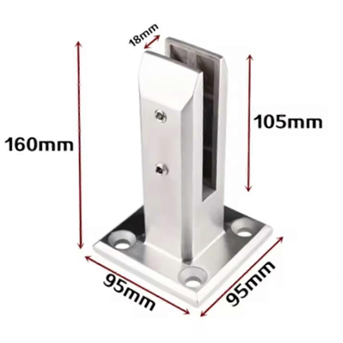 304 Stainless Steel Pool Clamp Glass Panel Pool Fence Staircase Bracket ...
