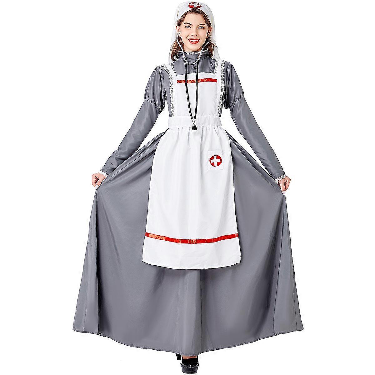 Medieval medical uniform nurse costume role play adult female ...