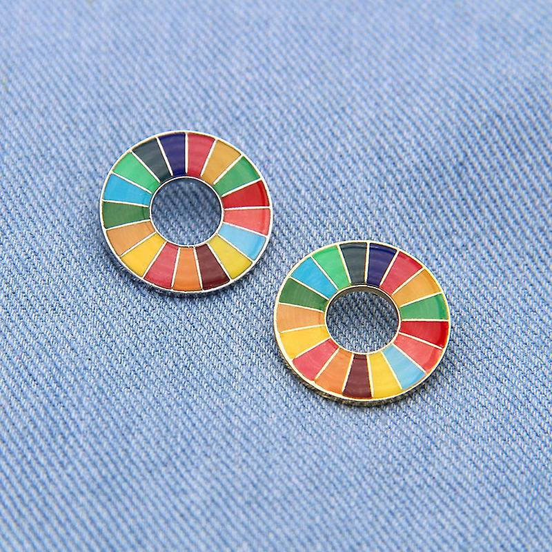 Enamal 17 Colors Sustainable Development Goals Brooch United Nations ...