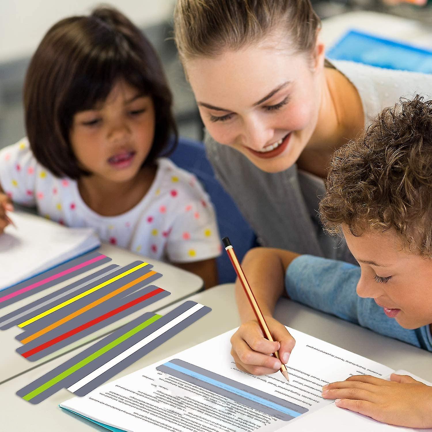 Dyslexia Guided Reading Strip - 16 Pcs Reading Ruler For Beginner ...