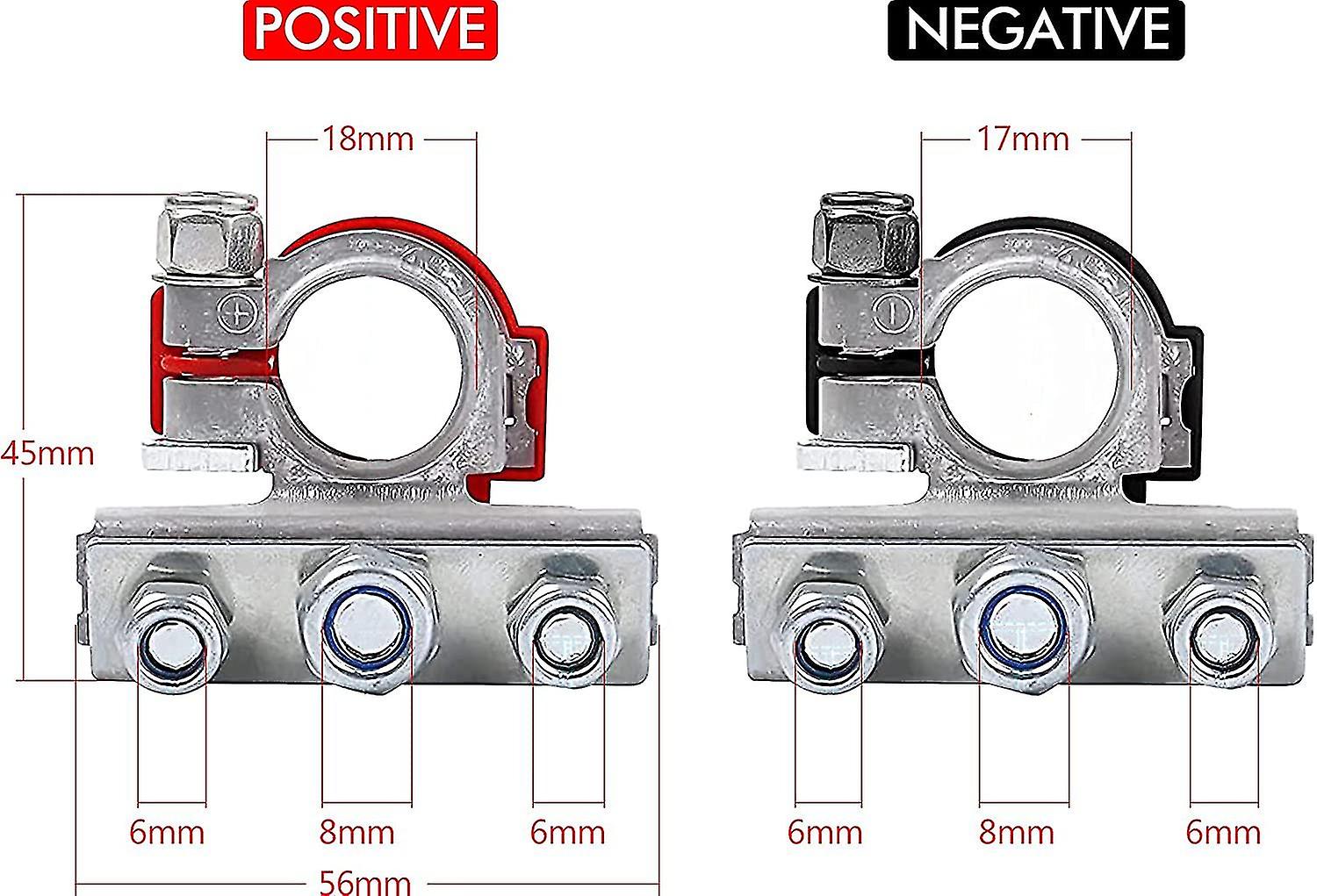 12v 3way Leisure Battery Terminals Connectors Clamps For Cars, Truck ...