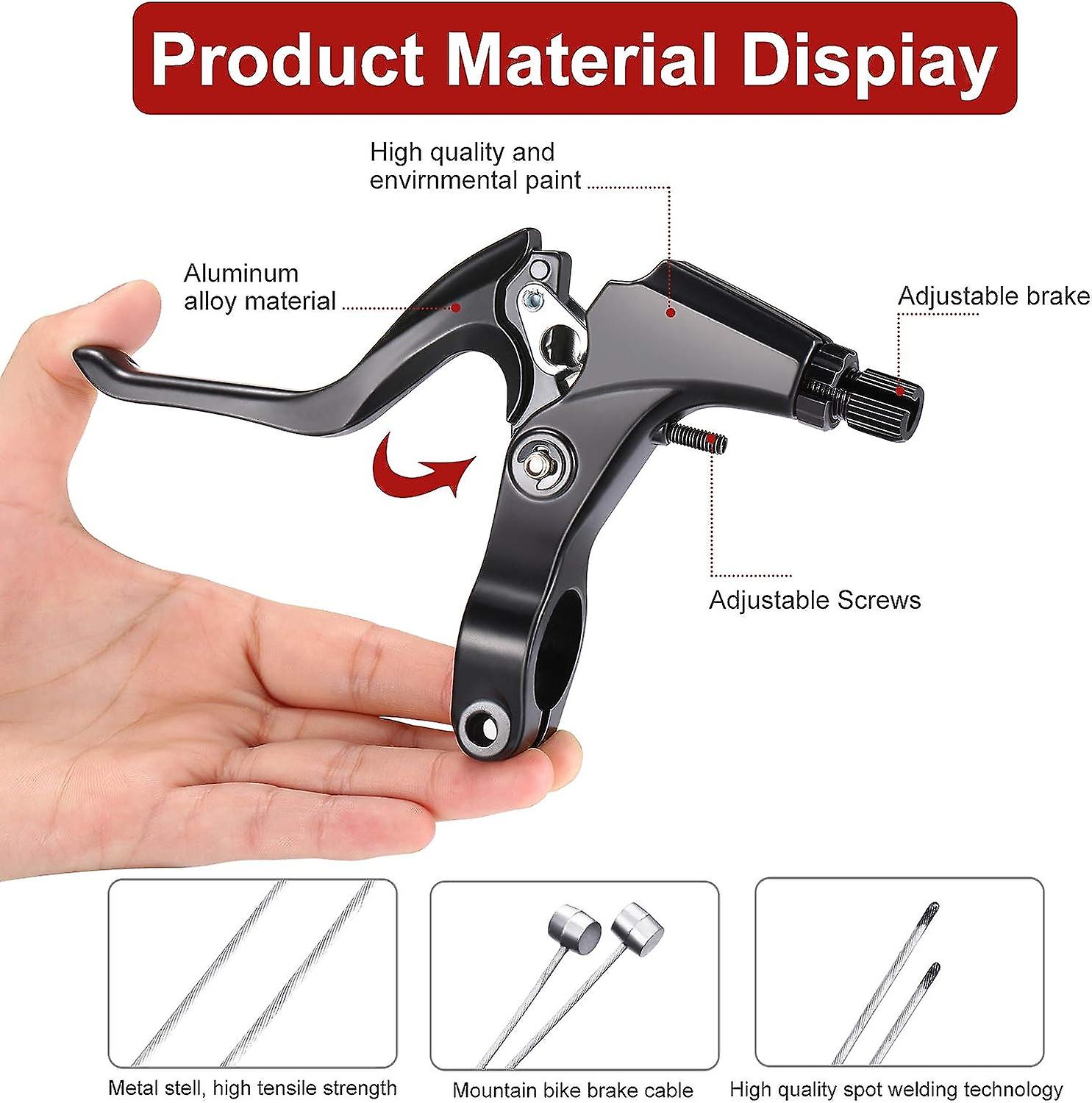 Complete V-type Bike Brake Set, Front And Rear Bike Mtb Brake Inner And ...