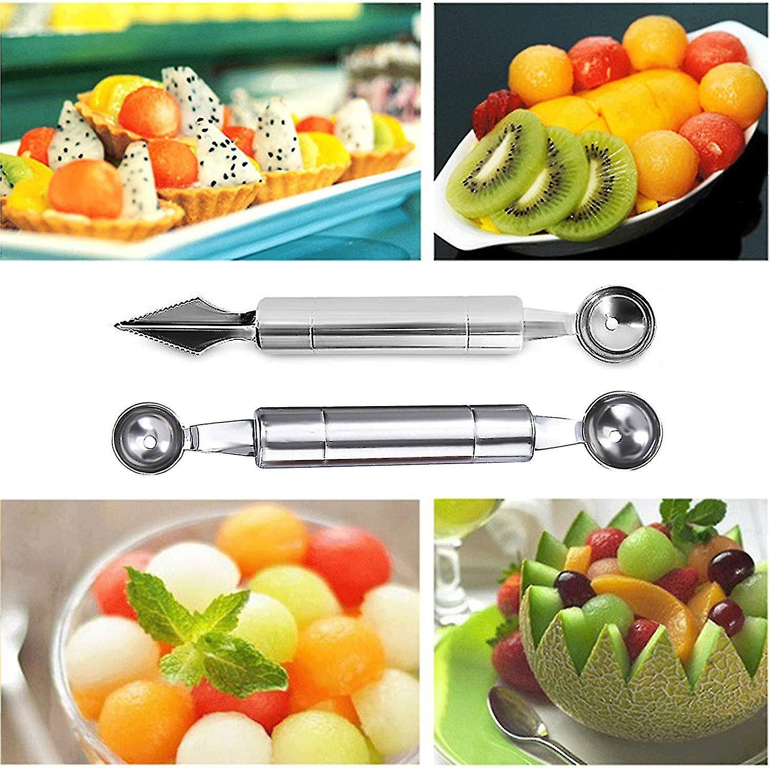 2 Pcs Fruit Carving Tool Fruit Peeler Melon Scoop | Fruugo UK