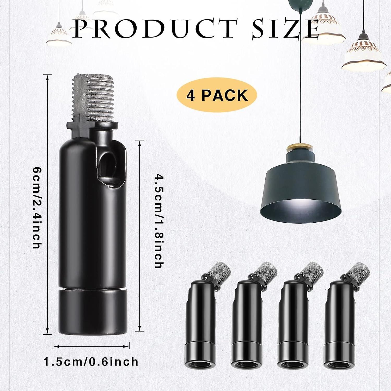4 Pieces Black Sloped Ceiling Light Adapter 180 Degrees Pendant ...