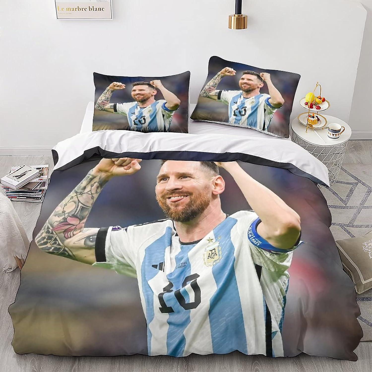 Lionel Messi 3D Print Quilt Cover Duvet Cover Set Single Print Duvet ...