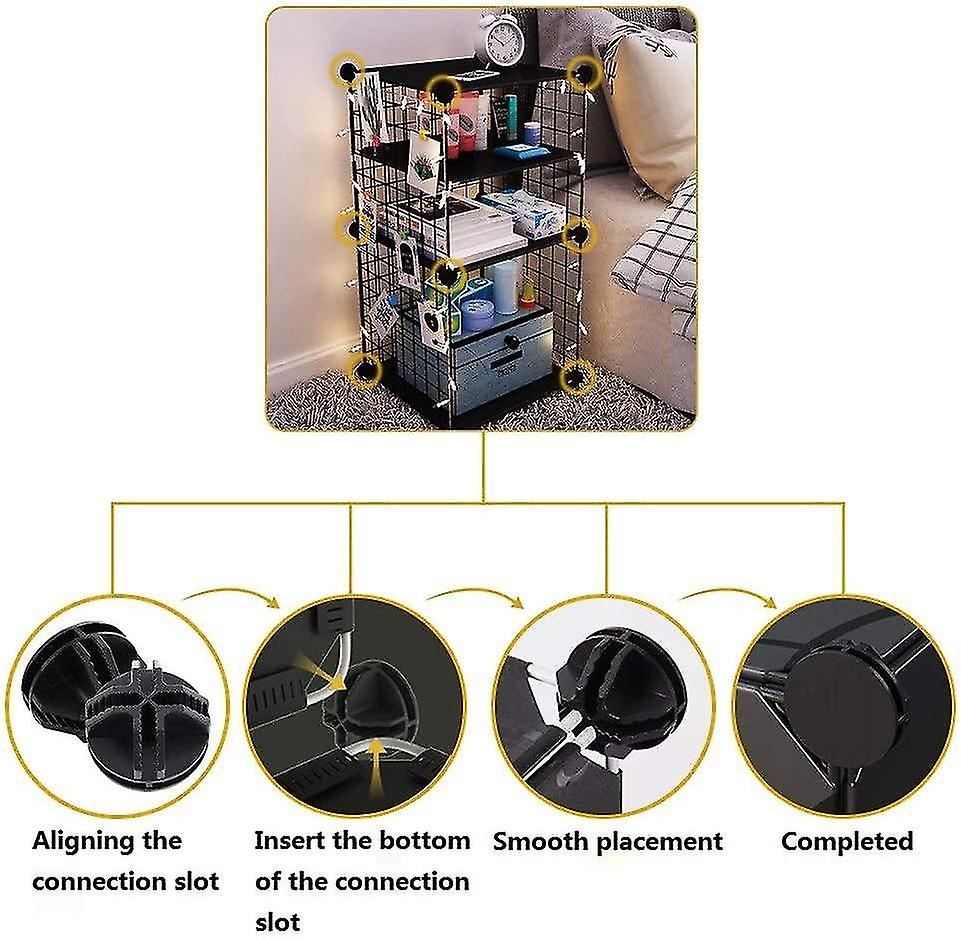 20PCS Wire Cube Plastic Connectors Black Interlocking Plastic Connector ...