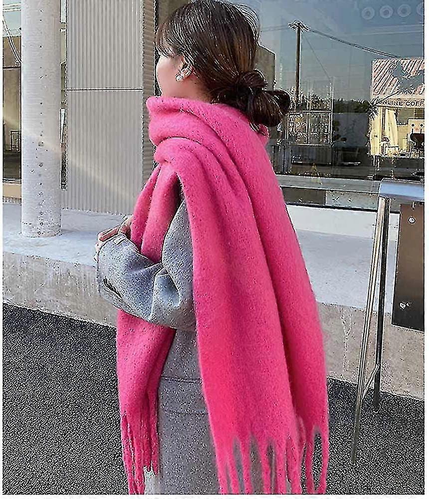 Large Chunky Scarf Colorful Cashmere Feel Oversized Scarves Blanket ...
