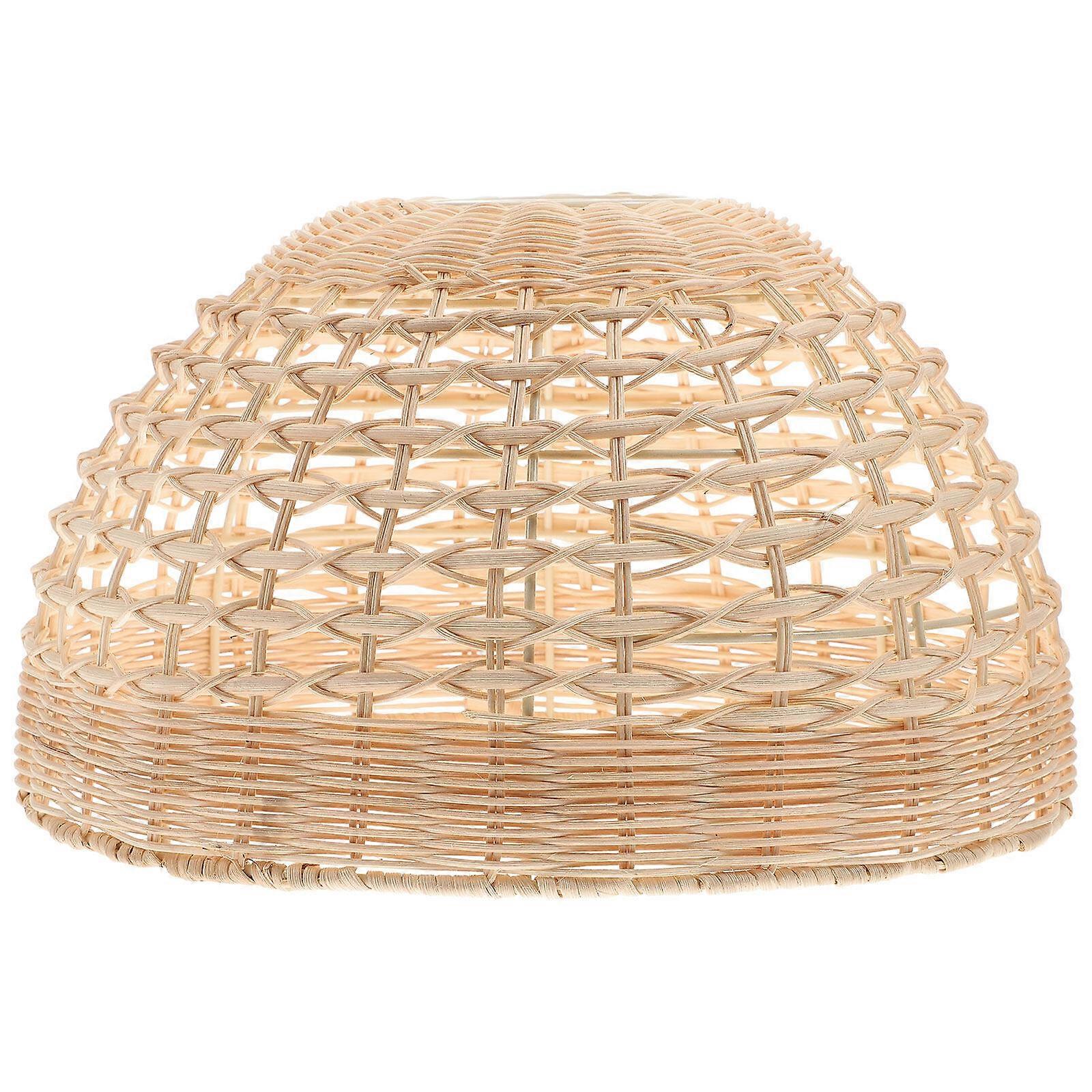 Woven Pendant Lamp Shade Rattan Weave Chandelier Lampshade Modern Light ...
