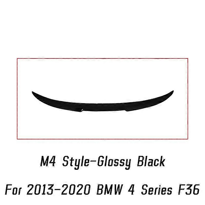 For BMW 4 Series F32 F33 F36 M4 MP PSM Style Glossy Black Rear Trunk ...