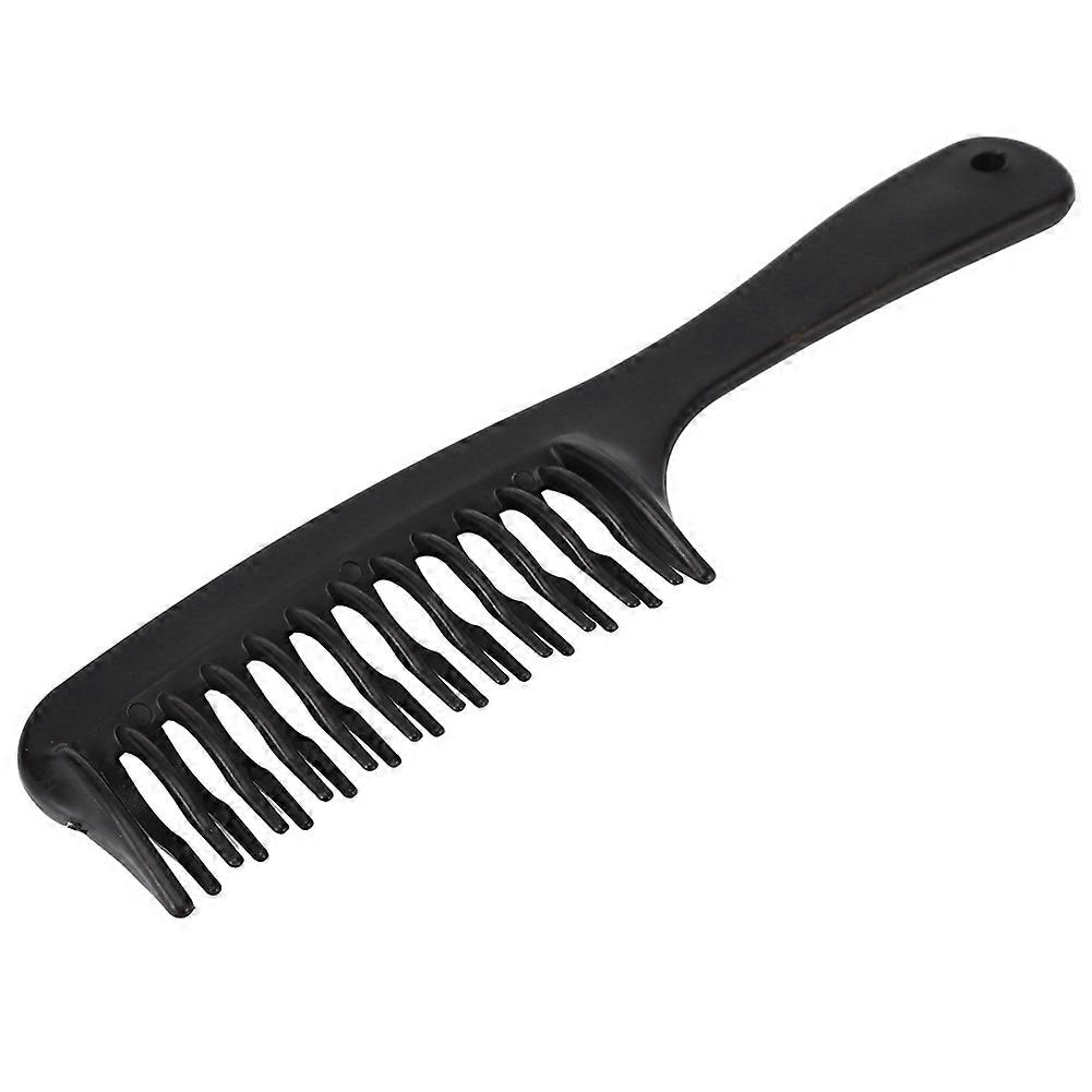 2X Black Double Row Tooth Detangler Hair Comb Shampoo Comb with Handle ...