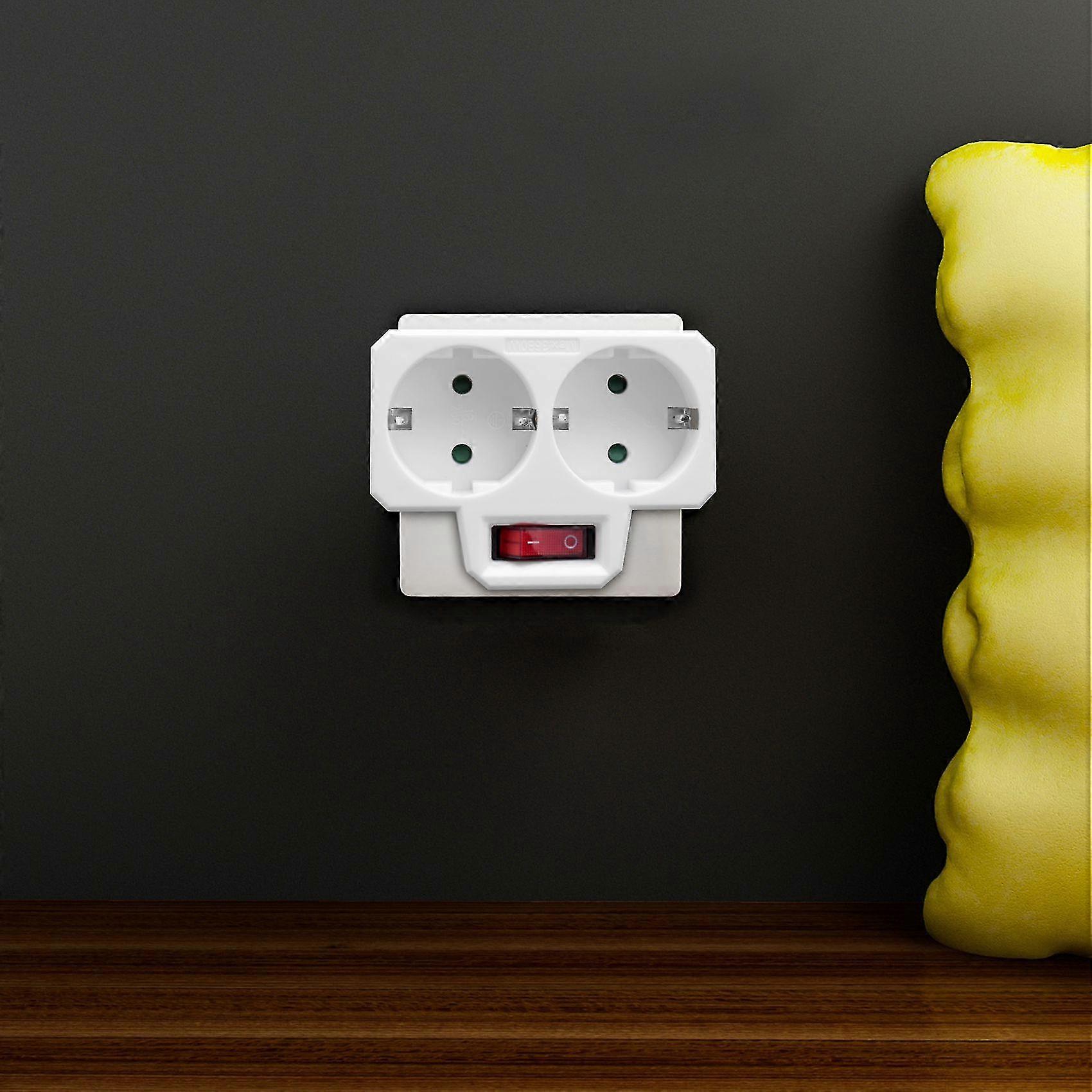 Socket Adapter, Double Plug for Socket, Double Socket with Switch 3800W ...