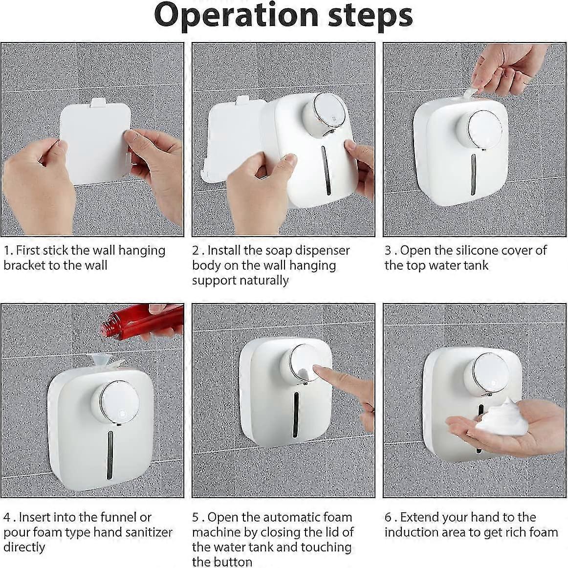 Automatic Soap Dispenser Wall Mounted Touchless Hand Sanitiser ...