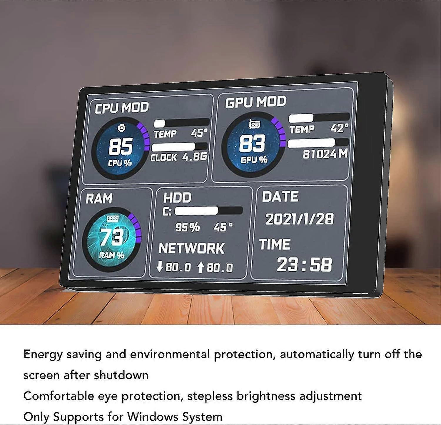 3.5in IPS USB Mini Screen,PC Sensor Panel Display,Version Computer Temp ...
