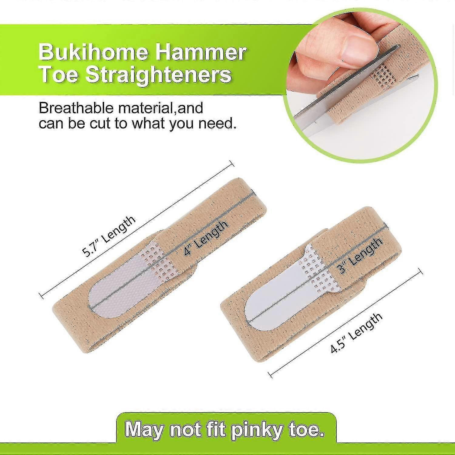 Up-grade Hammer Toe Straighteners For Bent Toes, 12 Pack Toe Splints ...