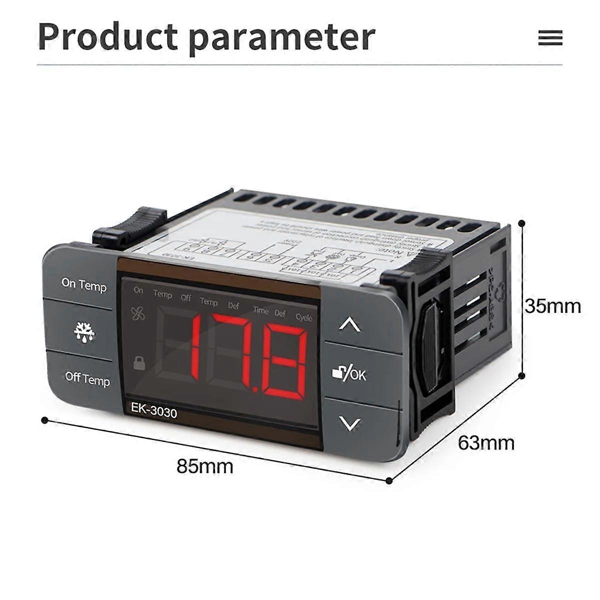 Digital Temperature Controller 220V Cool Heat Switch Refrigerator ...