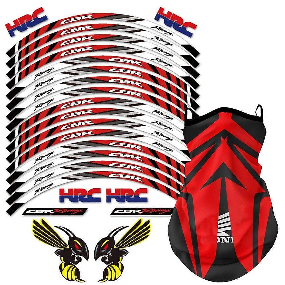 16 Strips Motorcycle Wheel Tire Stickers Reflective Rim Tape Decals for ...
