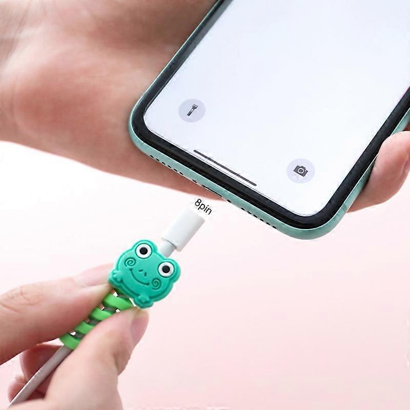 2Pcs Cartoon Animal Bear Cable Protectors Organizer for USB Charging ...
