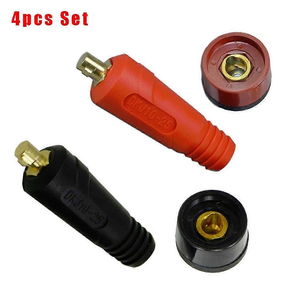 4pcs Tig Welding Cable Panel Connector Socket Set Style Dkj10-25 ...