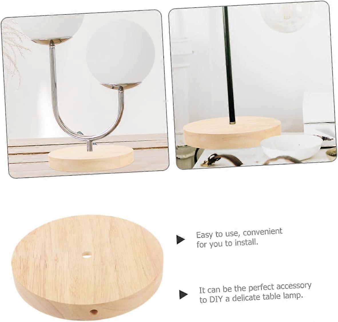 120mm Desk Lamps Natural Wooden Base ,Round Base ,lamp Stand Wooden ...