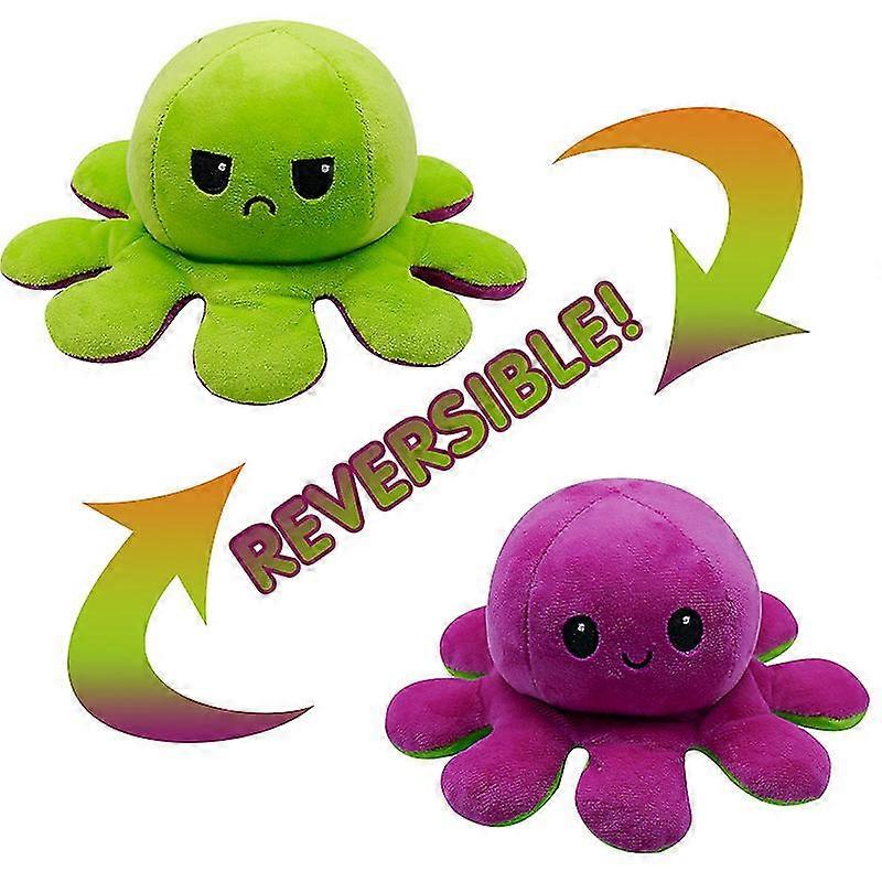 Octopus Doll Reversible Flip Octopus Plush Stuffed Toy 20cm Two-color ...