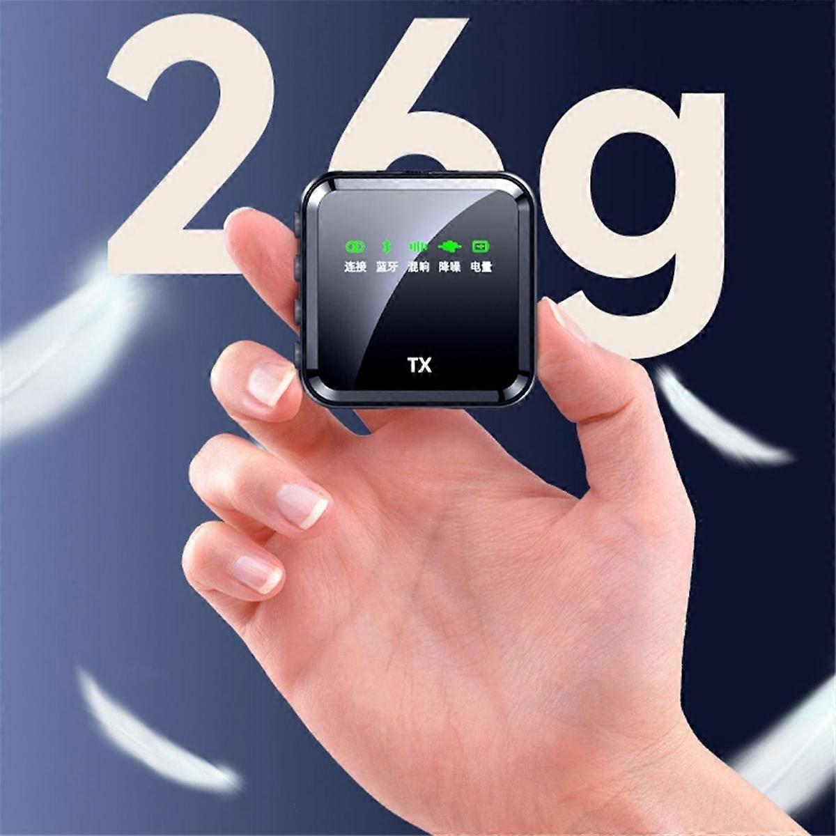 1 Drag 1 Type-C Connector Microphone M32S LCD Screen Wireless Lavalier ...