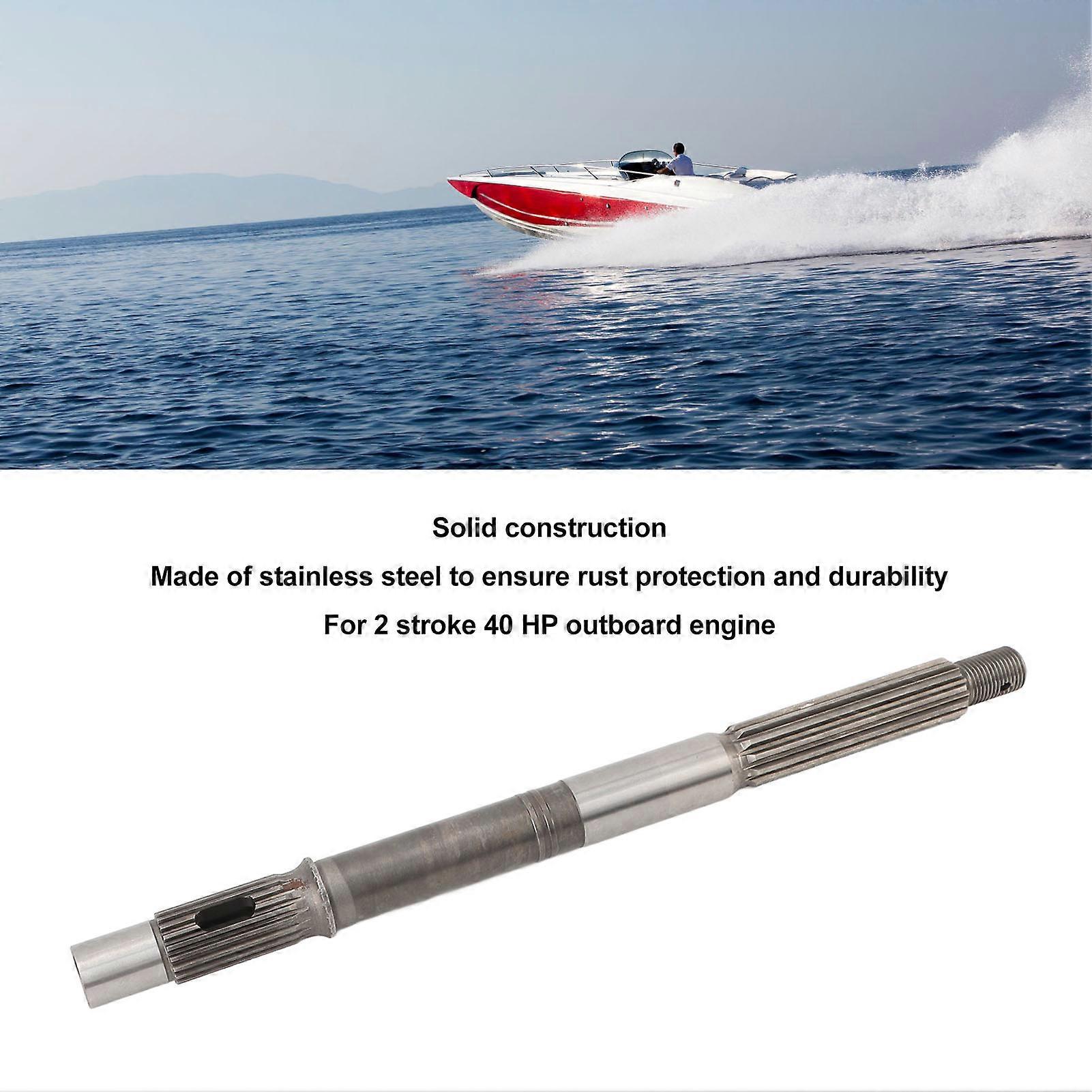 Outboard Gearbox Propeller Shaft Stainless Steel High Efficiency Boat Motor Prop Shaft for 2 ...