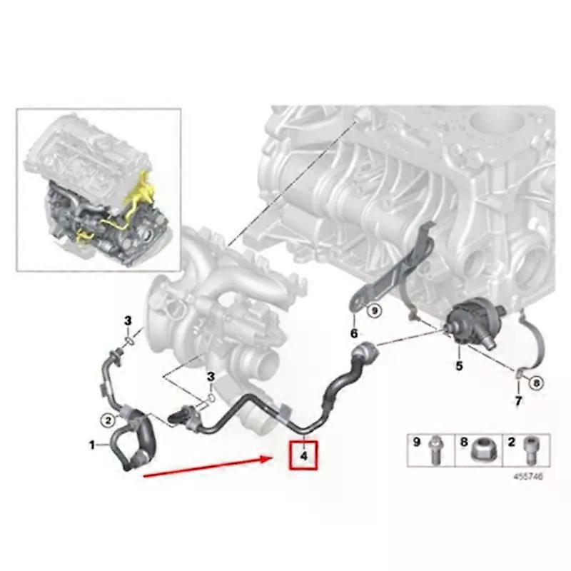 Turbocharger Coolant Return Line Accessories For BMW F20 F30 G30 X3 X4 ...