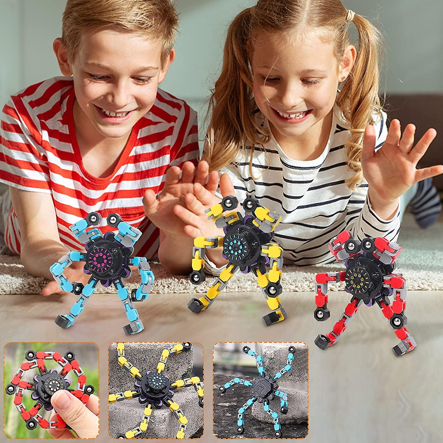 Finger Hand Spinning Top Focus Toy with Transformable Deformation Chain ...