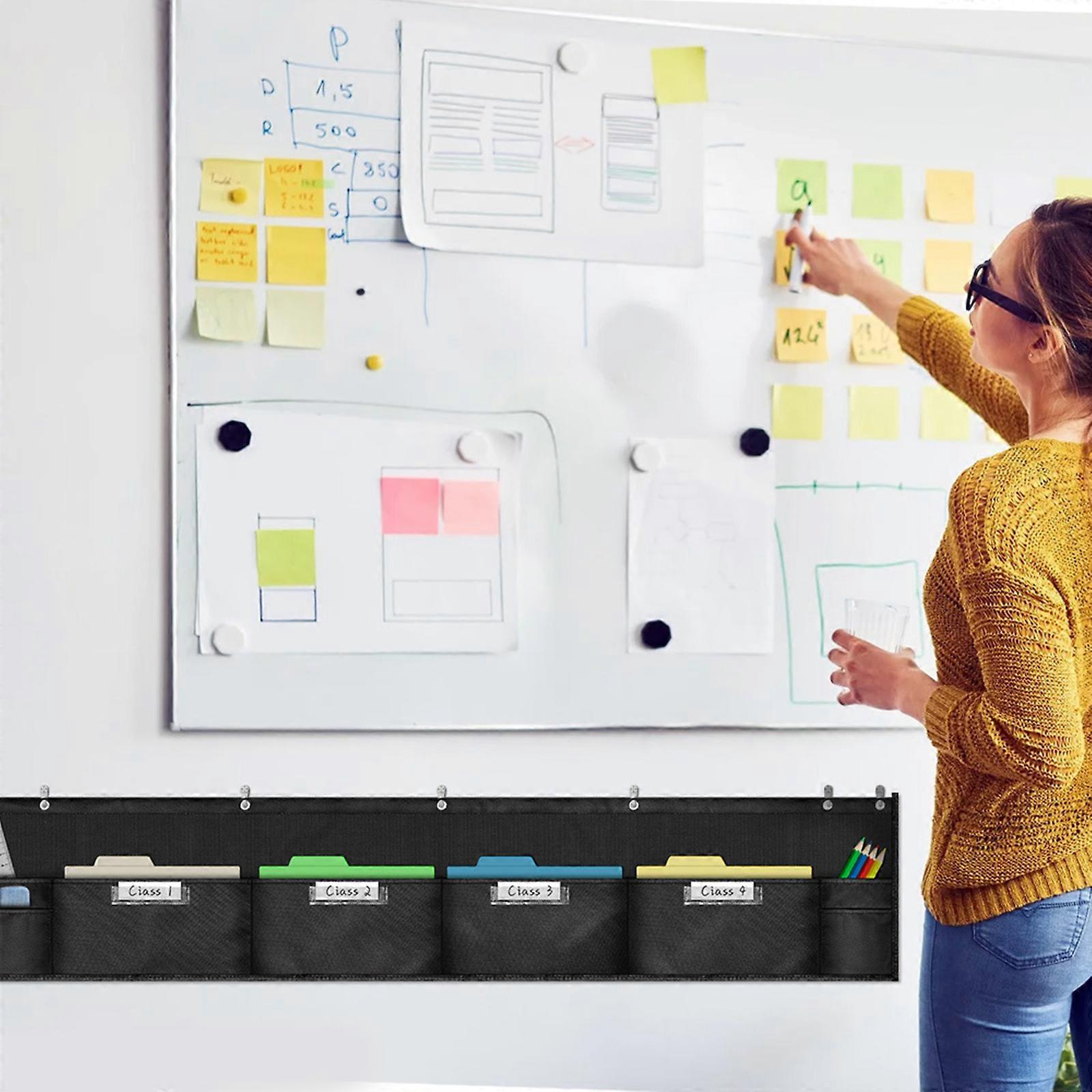 4 Pocket Horizontal Storage Pocket Chart Wall Folder Organizers Bag ...