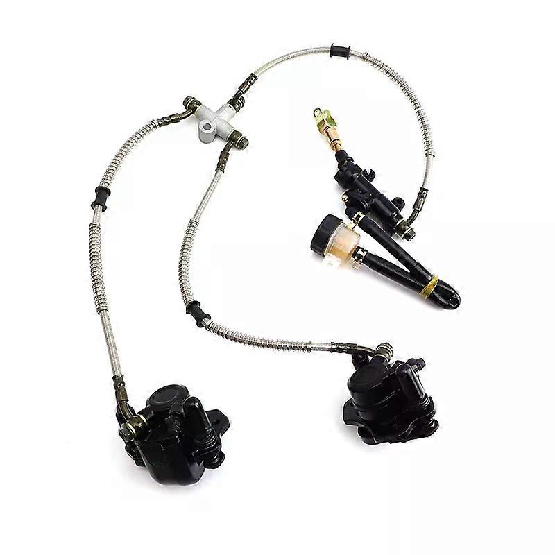 Double Hydraulic Disc Brake Master Cylinder Foot Brake Pump Assembly ...
