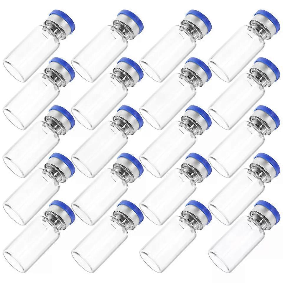 Laboratory Vials, 20 Pcs Clear Empty Refillable Glass Container for ...