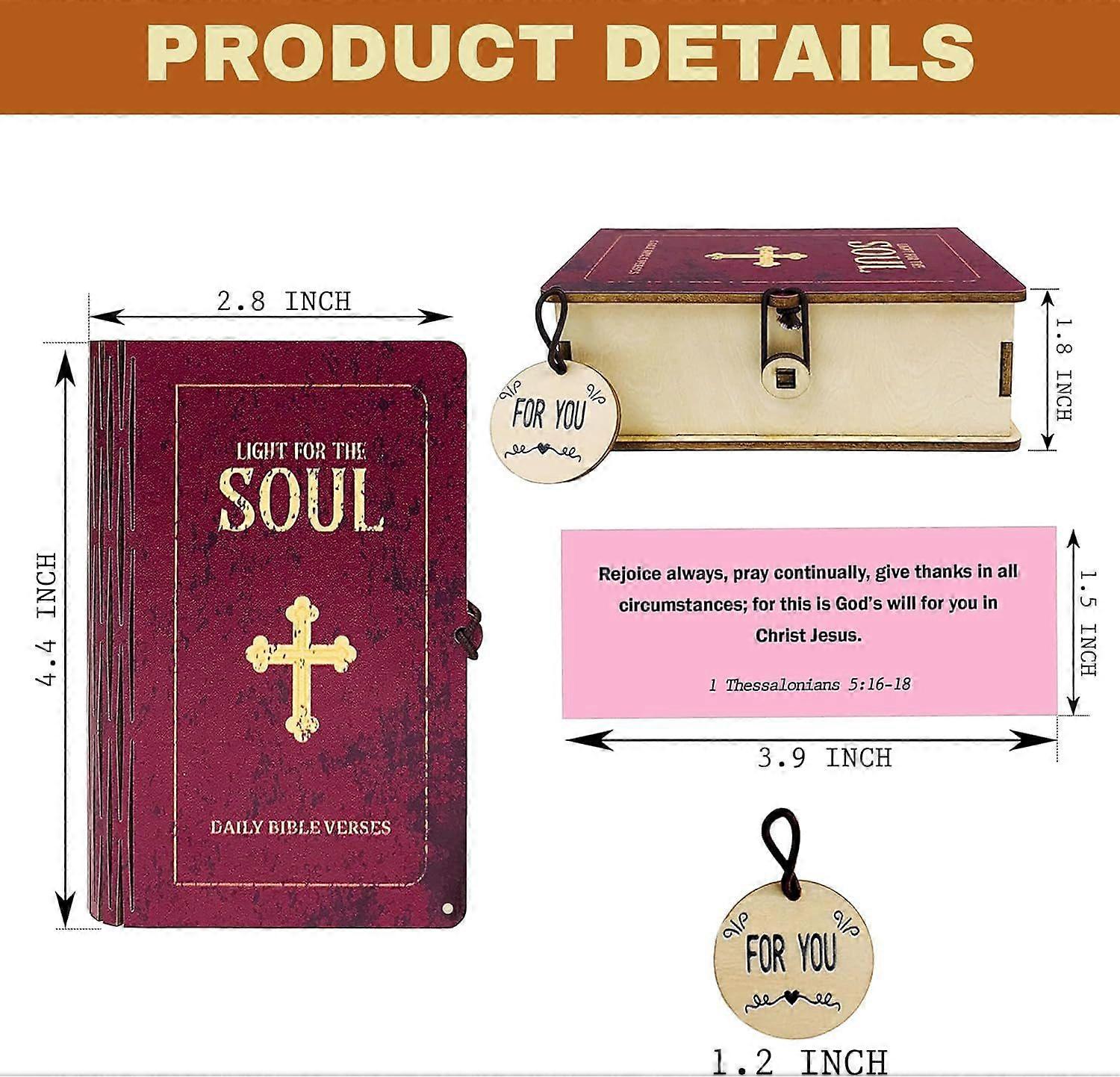 Handmade Bible Verse Cards Box (150 pcs), Bible Verses With Wooden Box ...