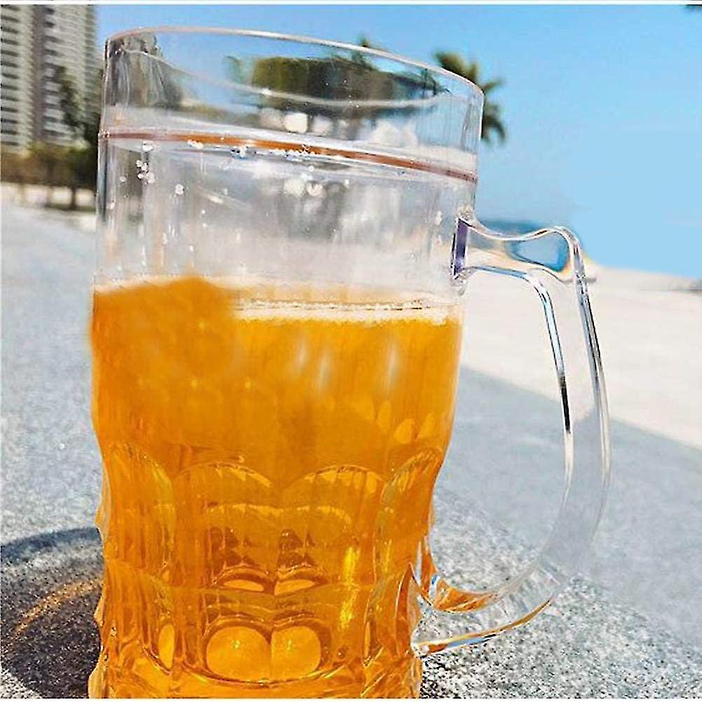 401-500ml Tricky Beer Mug,mezzanine Spoof Beer Mug, Creative Double ...