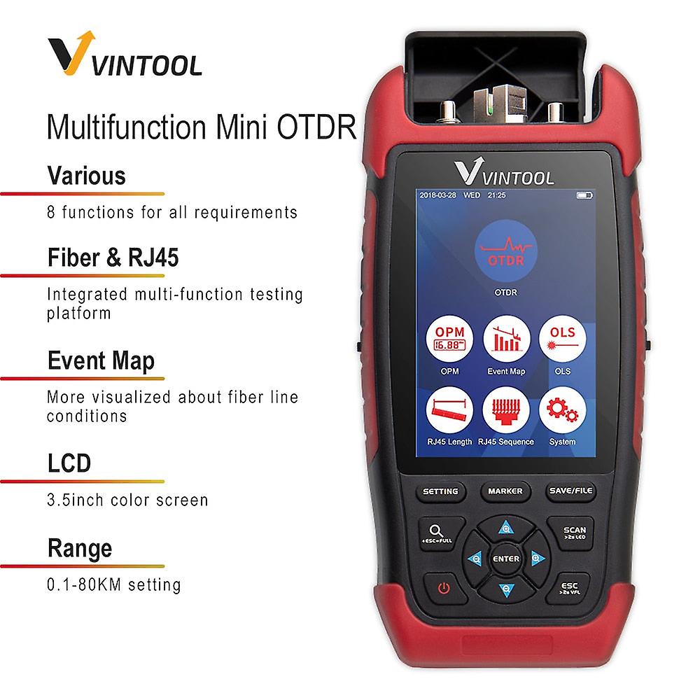 Multifunction Mini Otdr Fiber Optic Reflectometer With 8 Functions 22db ...