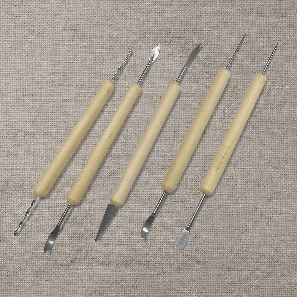 Pottery Tools, 14 Pieces Wood And Stainless Steel Clay Pottery Tool ...