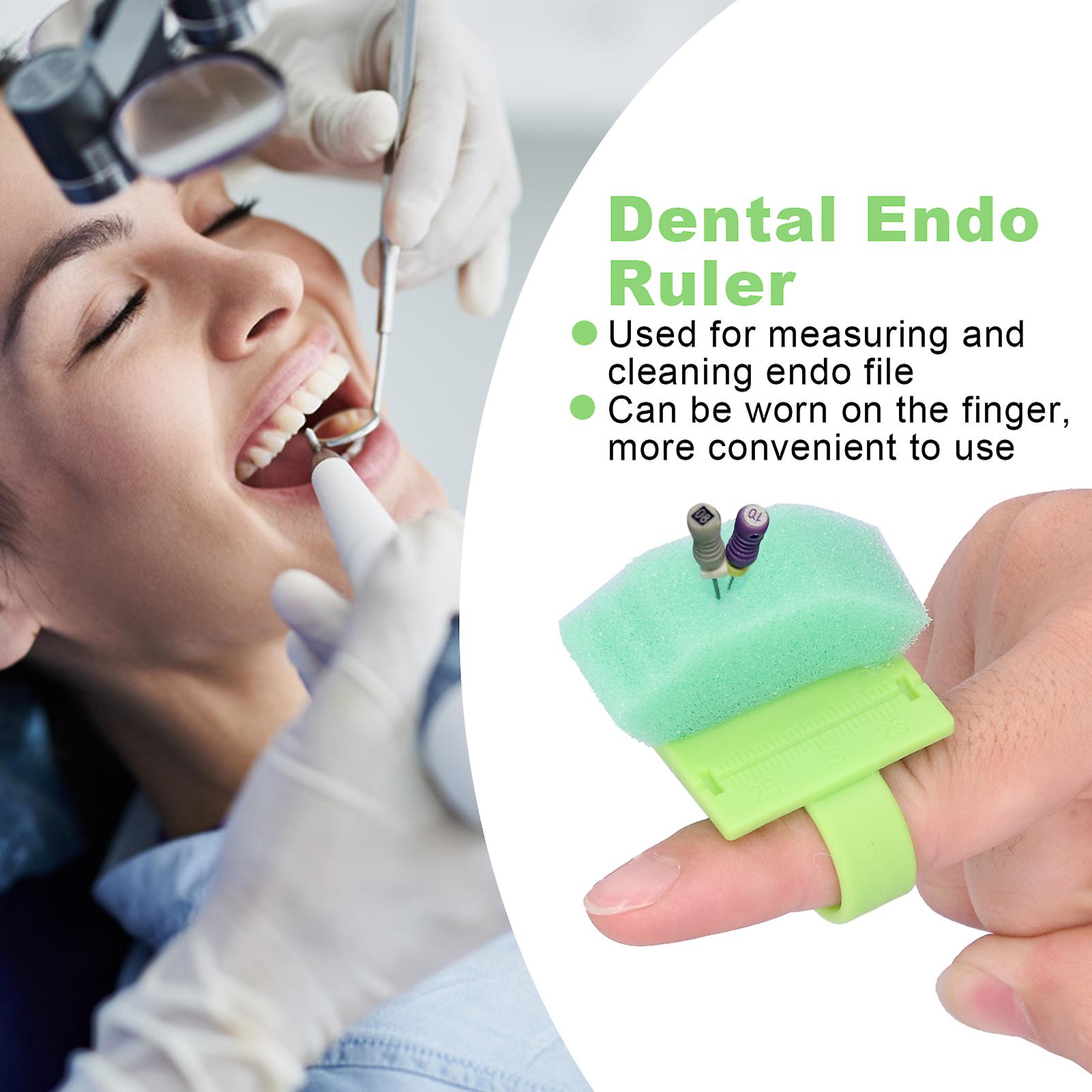 Dental Endo Ruler Sponge Finger Rings Endo File Clean Finger Standard ...
