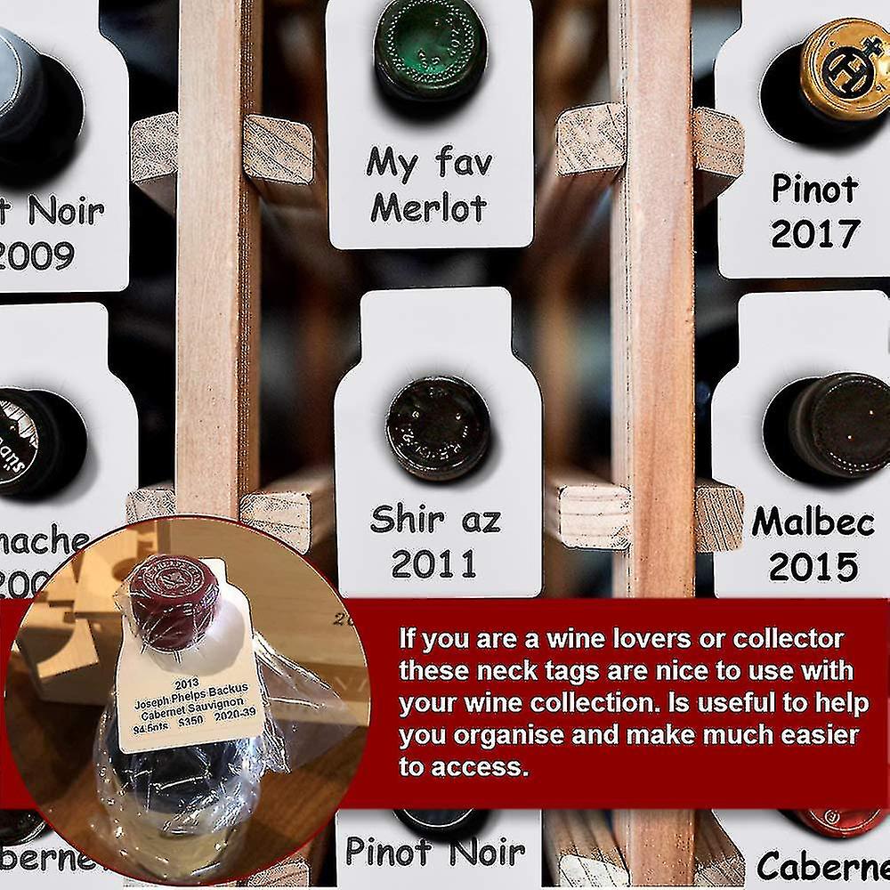 200pcs Wine Bottle Tags Blank Champagne Bottle Tags Reusable Pvc ...