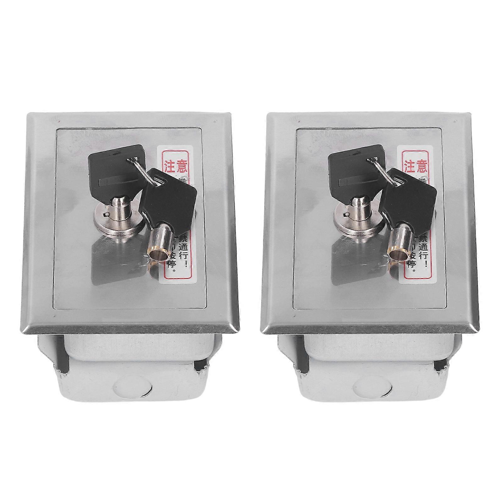 Key Lock Box,2Pcs Key Switch Box Door Key Switch Key Switch Box ...