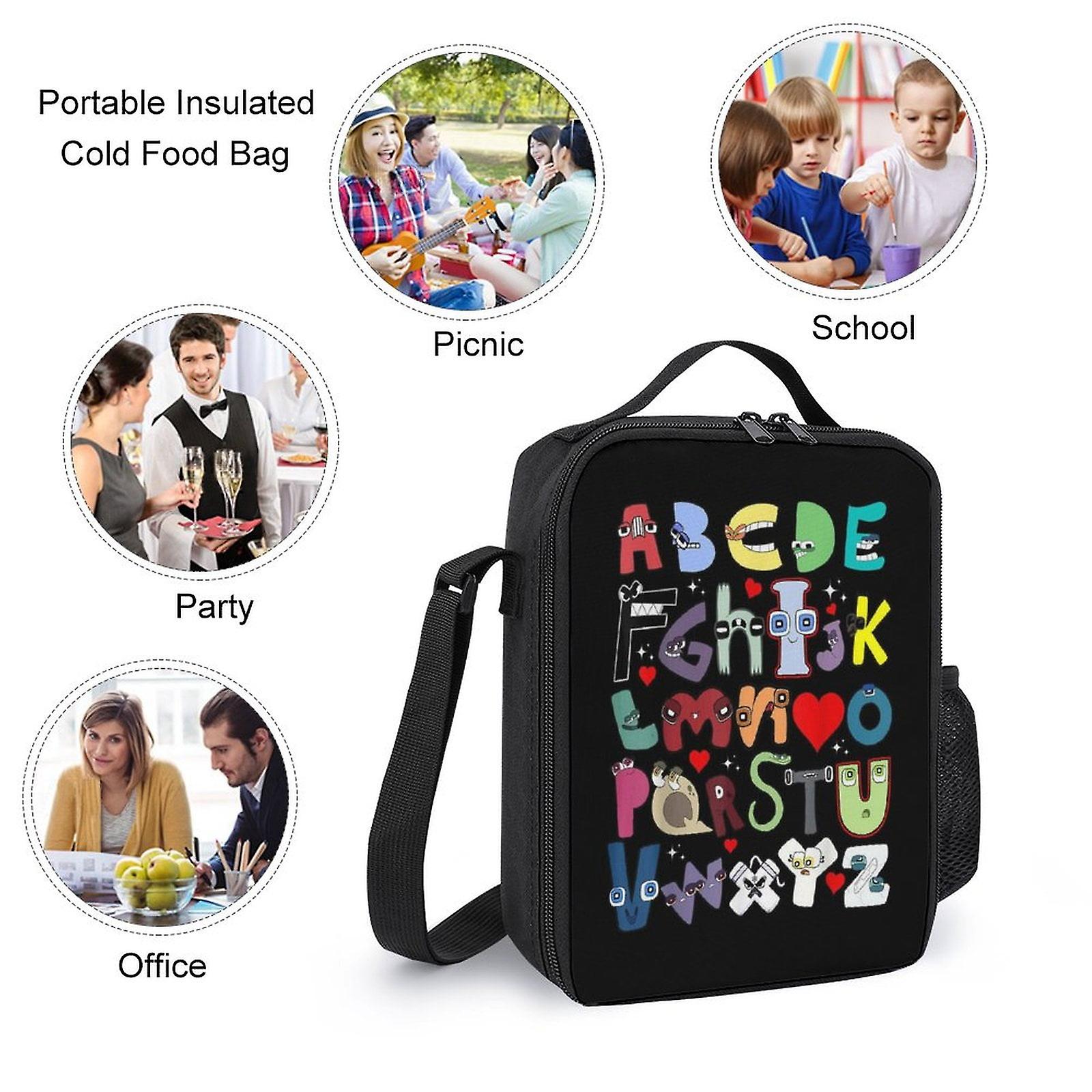 Alphabet Lore Backpack With Lunch Bag Pencil Bag 3D Printing Cartoon ...