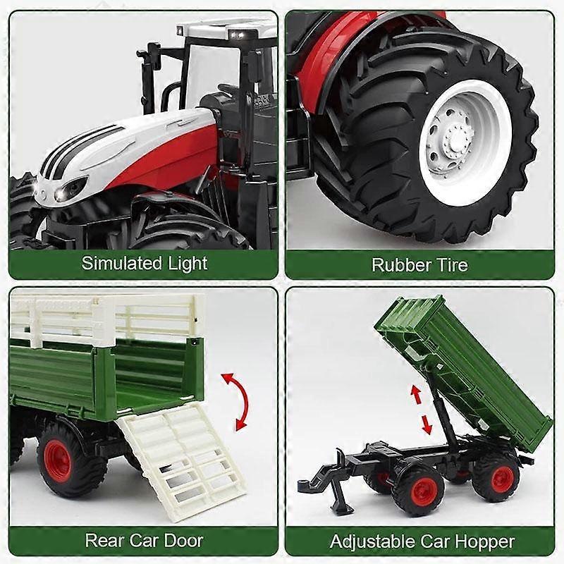 Tractor Remote Control Farm Truck With Trailer, Electric Tractor Farm ...