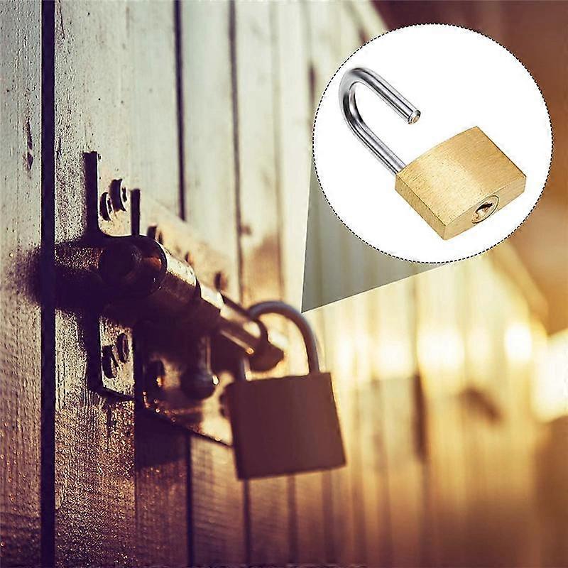 12 Pack Mini Padlock Small Padlock Solid Brass Locks with 3 Key for ...