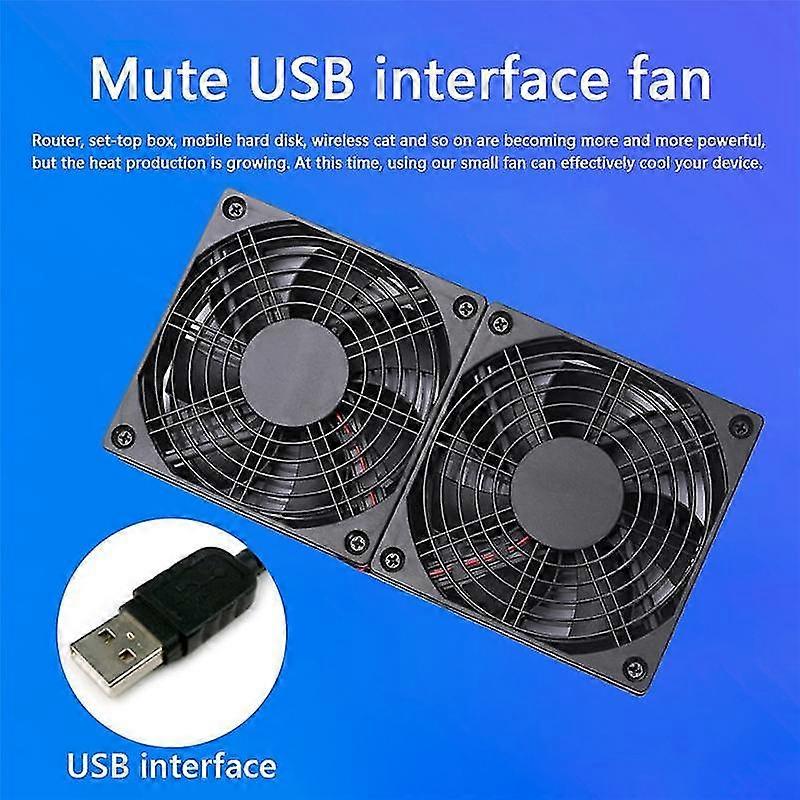 120mm 5v Usb Powered Pc Router Fans With Speed Controller High Airflow Cooling Fan For Router ...
