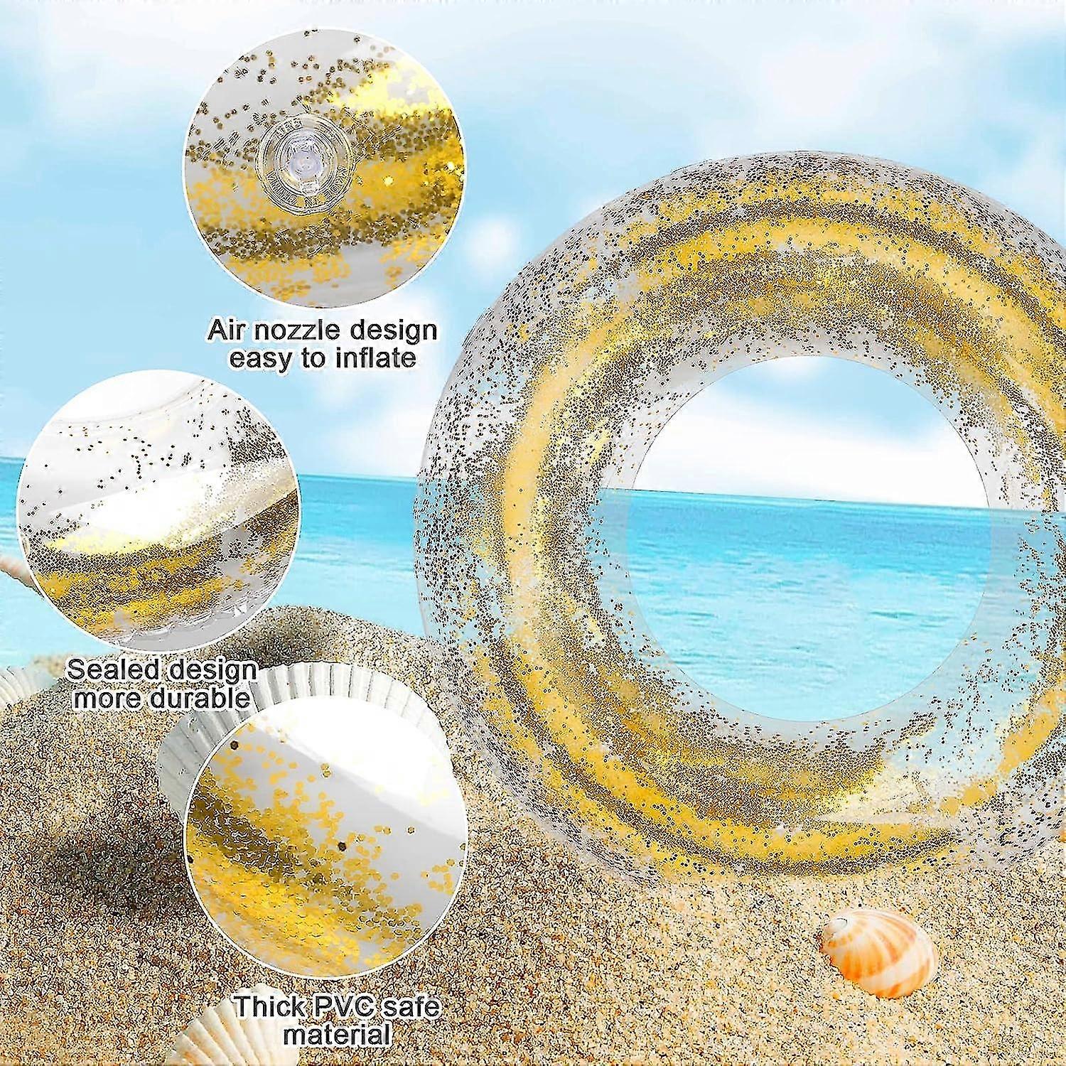 Swimming Ring For Adults, Inflatable Swimming Pool Floats Ring With ...