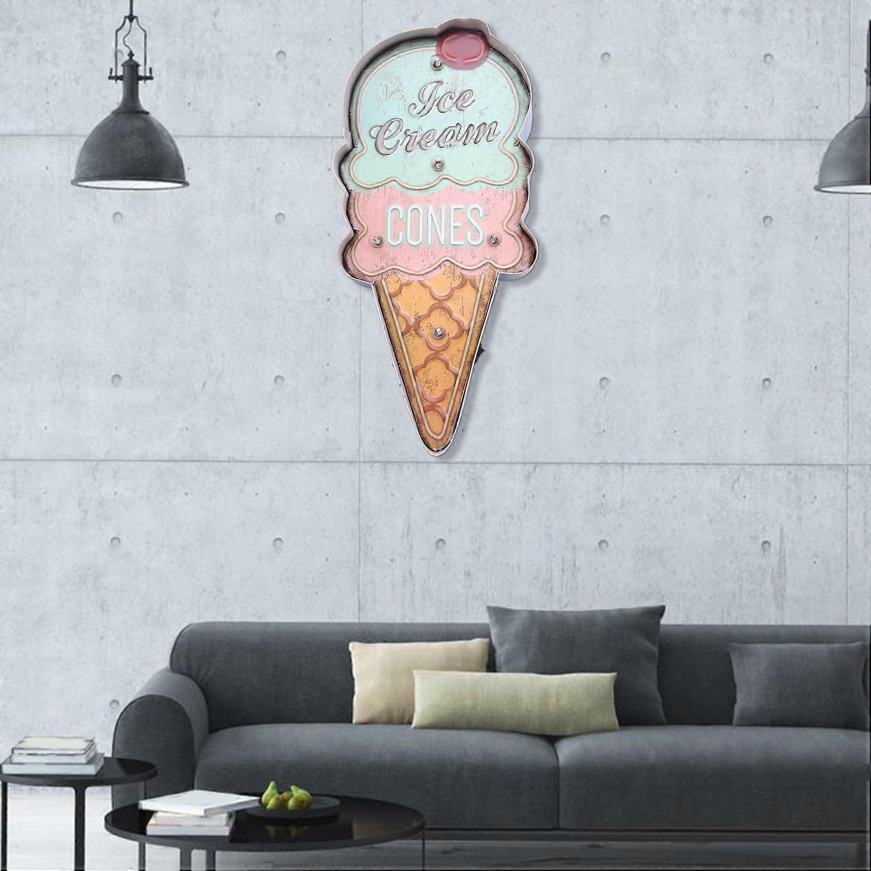 Ice Cream Signs Vintage Cafe Shop Decorative Neon Light Home Decor ...