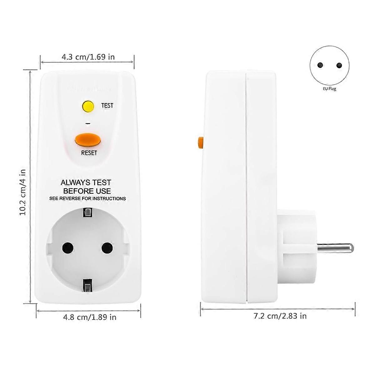 16A Gfci Leakage Protection Plug Rcd Socket Home Circuit Breaker Cutout ...