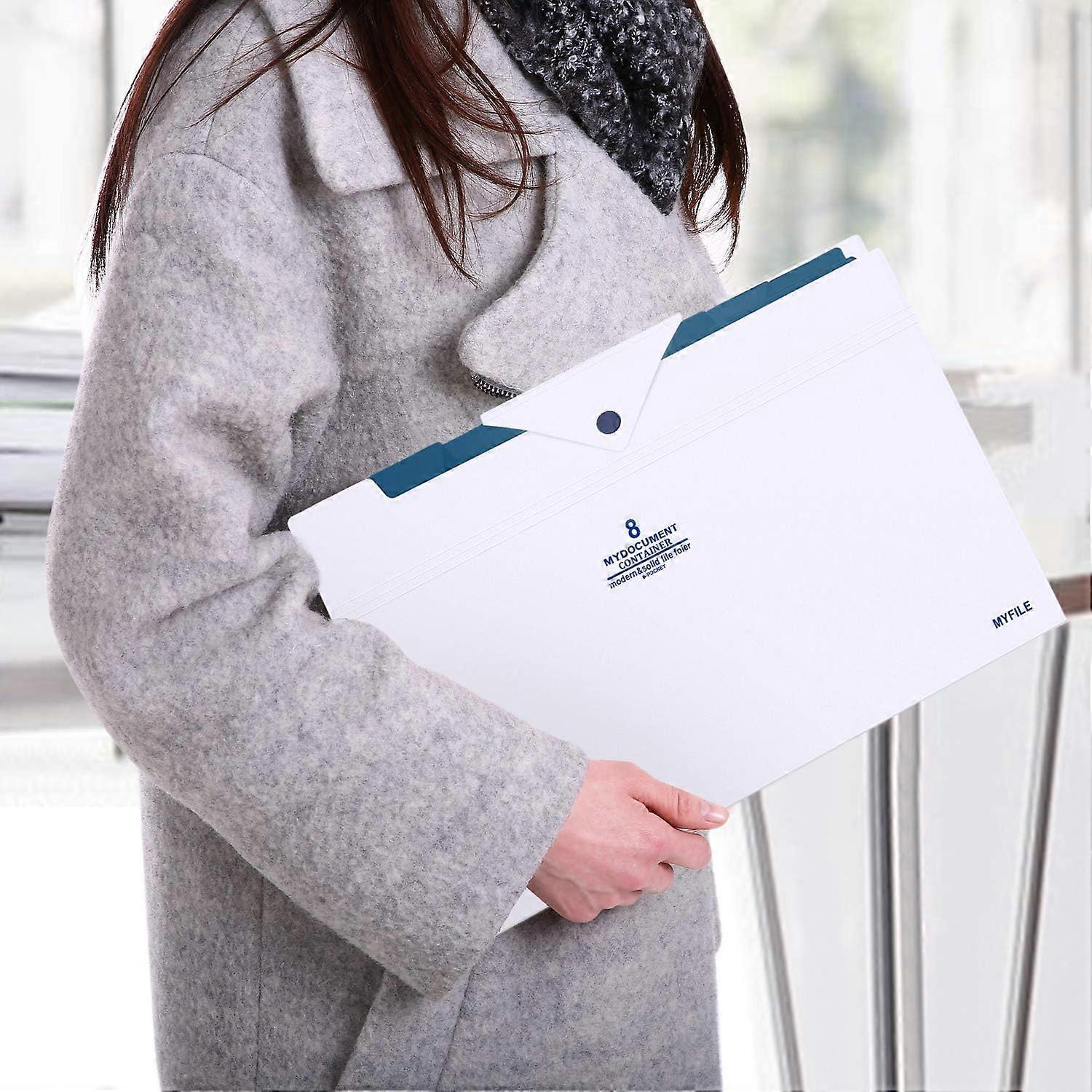 Folder with 8 Compartments File Rack Expandable Waterproof Plastic ...