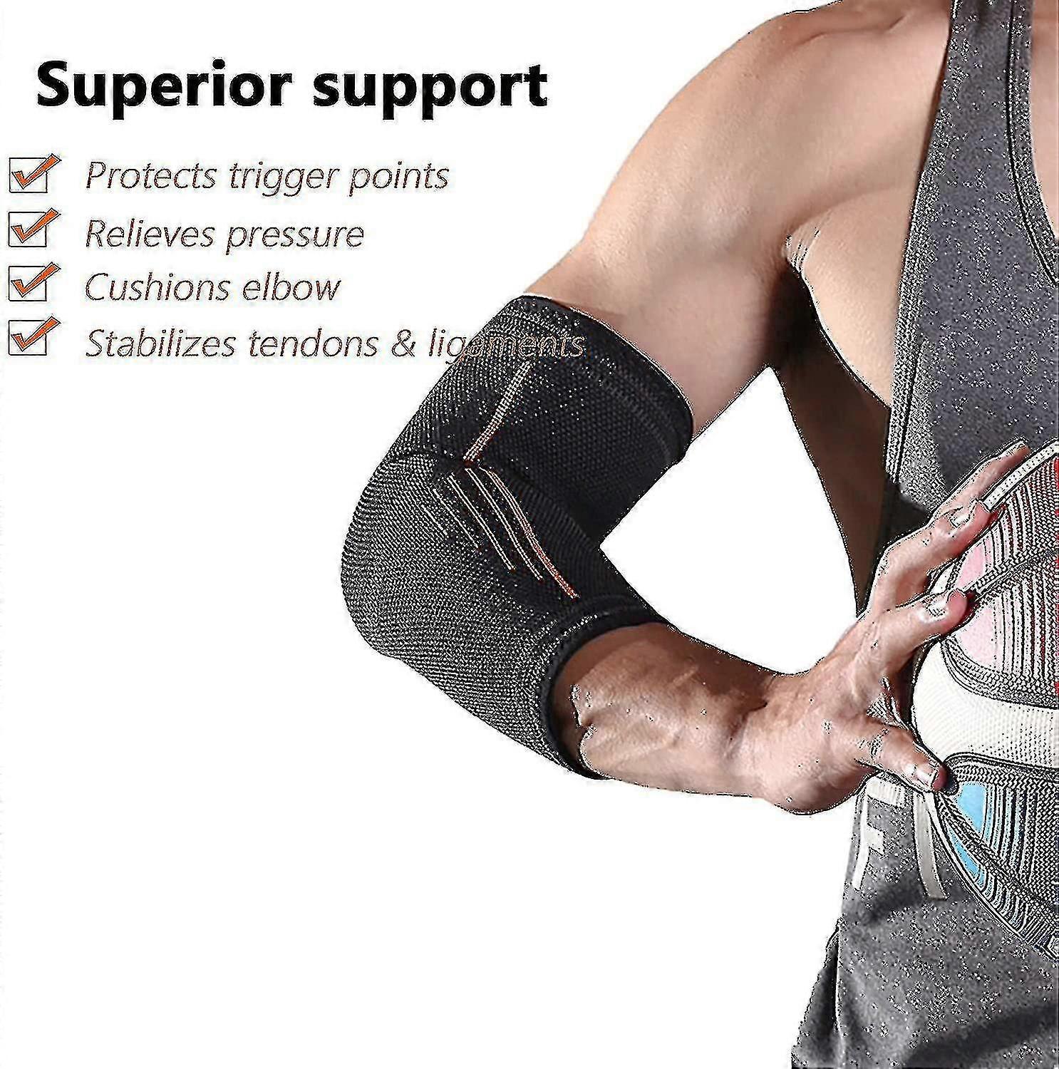 Elbow Brace, Arm Compression Sleeve, Elbow Tendonitis Relief, Arm Brace ...
