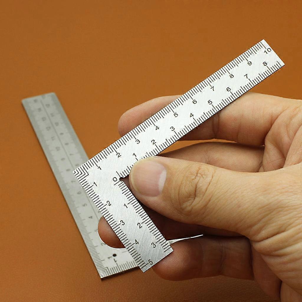 Stainless Steel L Shape Ruler Framing Ruler Double Sided Scale for ...
