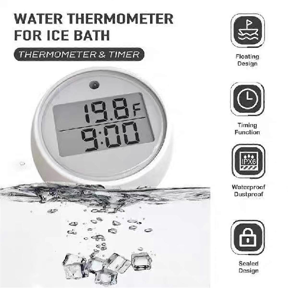 Ice Bath Thermometer with , Cold Water Immersion Thermometer Floating 2 ...