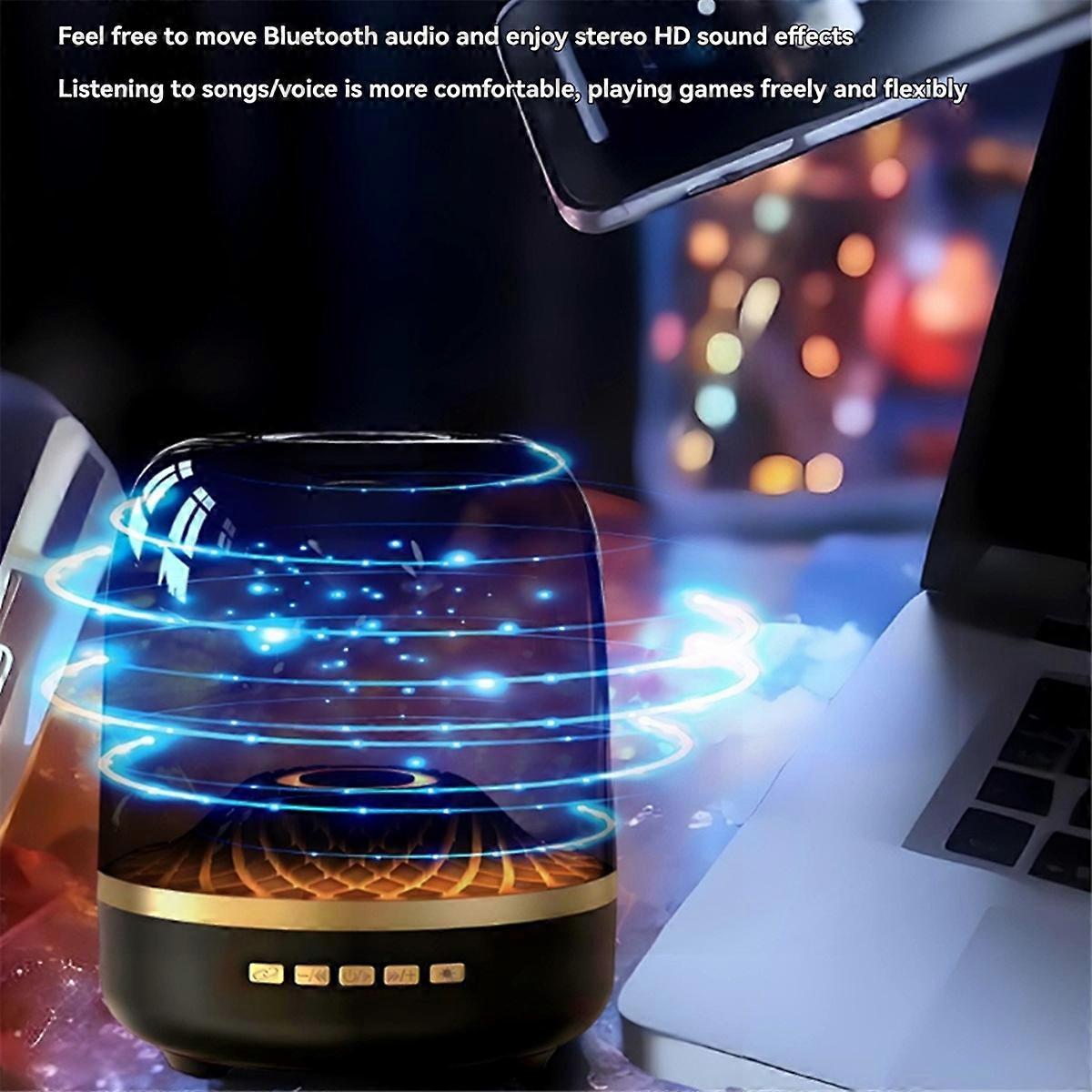 Sound Box Bluetooth Subwoofer Colorful Glass Home High Volume Wireless ...